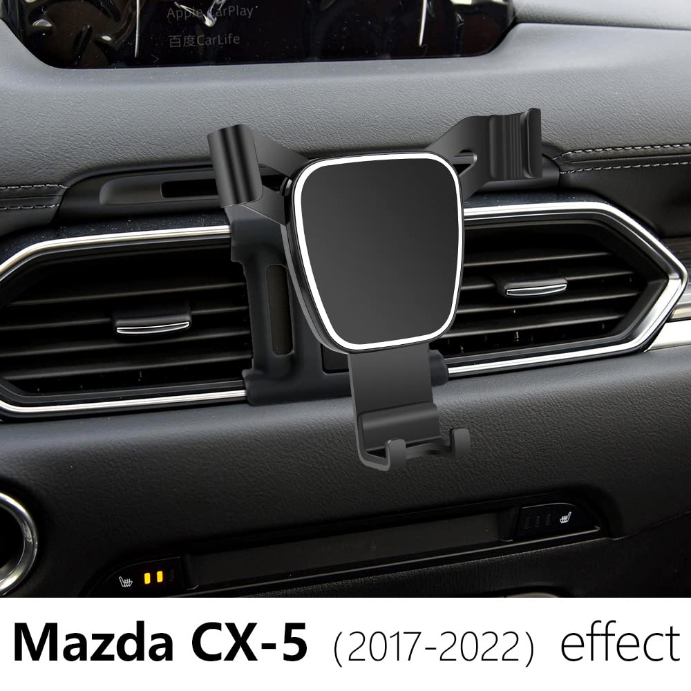 musttrue Car Phone Holder for Mazda CX-5 2017 2018 2019 2020 2021 2022 2023 2024 2025 CX5 Auto Accessories Navigation Bracket Interior Decoration Mobile Cell Phone Mount