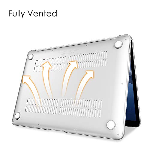 Fintie Case for MacBook Air 13 Inch A2337 (M1) / A2179 / A1932 (2021 2020 2019 2018 Release) - Snap On Hard Shell Case Cover for New MacBook Air 13 Retina Display with Touch ID, Crystal Clear