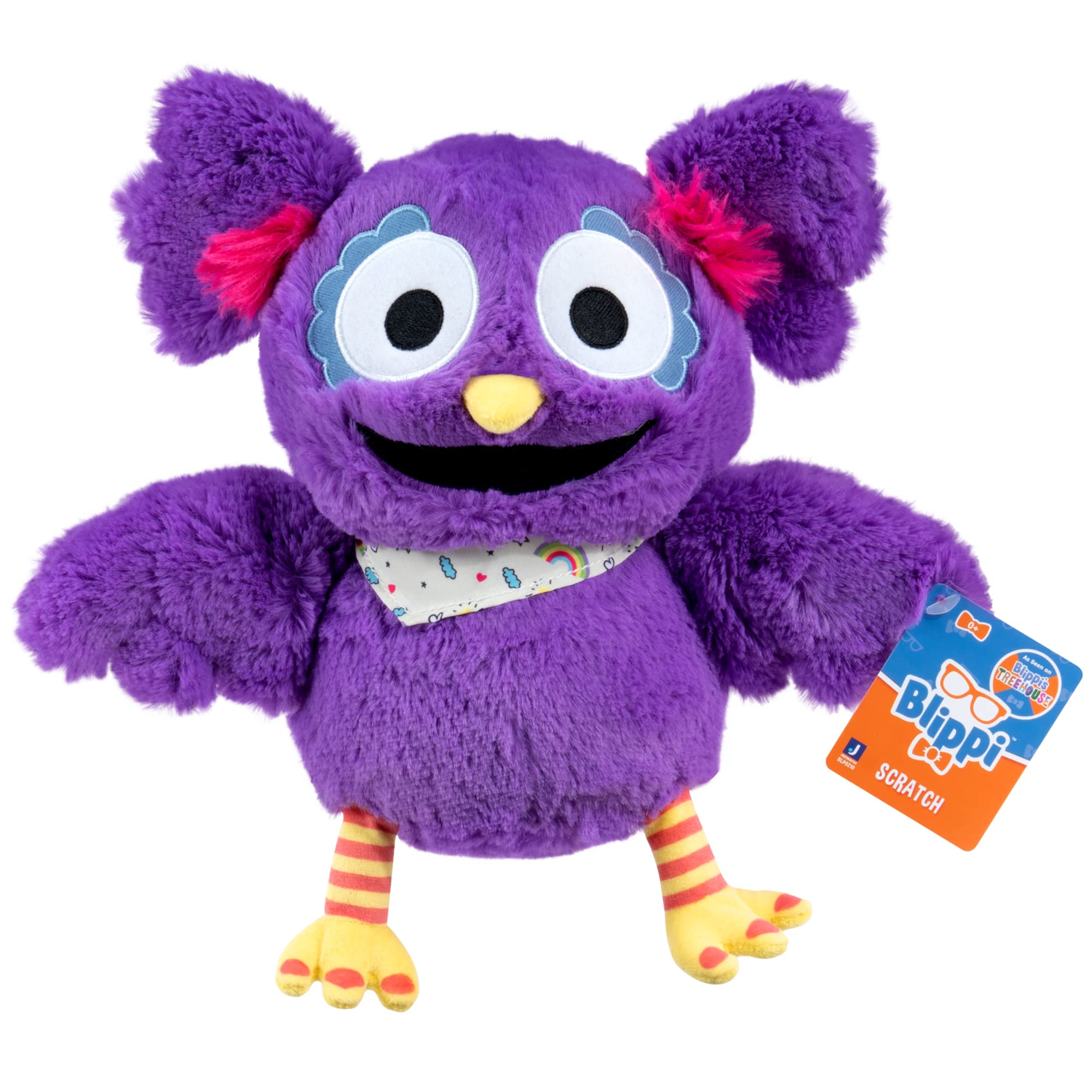 Blippi Treehouse Scratch The Owl Plush - 10-Inch Scratch The Owl Plush - Toys for Kids and Preschoolers - Amazon Exclusive