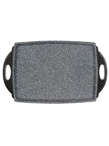 Dexas Heavy Granite Cutting Board with Nib Handles - 10 x 15 Inches - Heavy Granite Poly