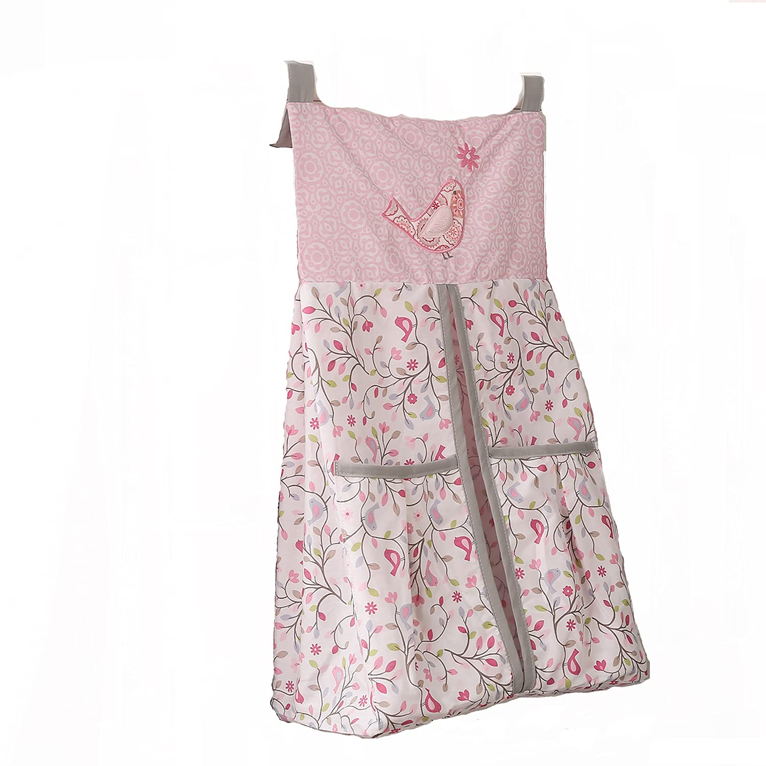 CribMATE Animal Print Diaper Bag (Pink Bird)