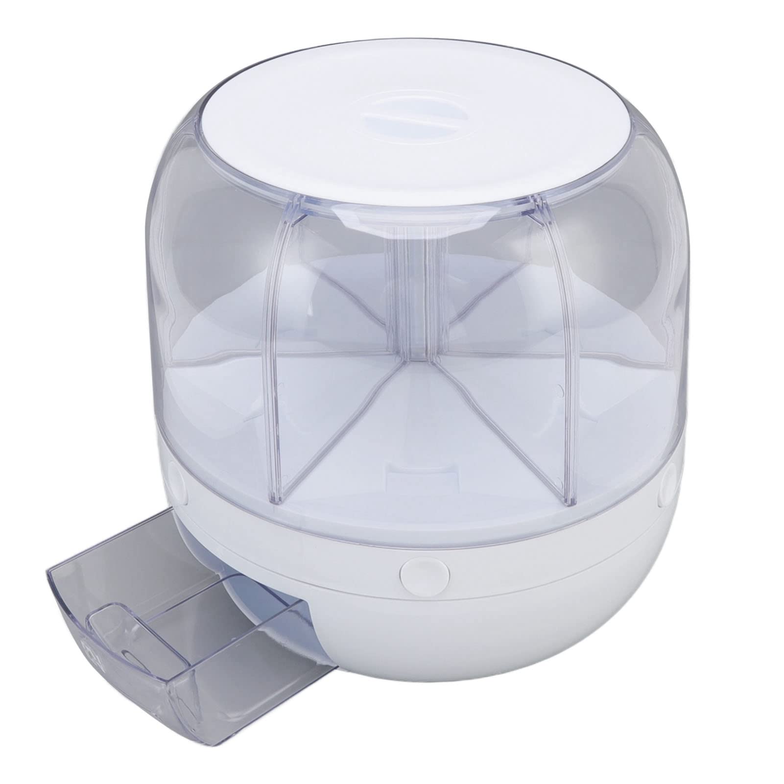 6 Grid Rice & Grain Storage Container, 360° Rotating Dry Food Dispenser Grain Food Storage Box Rice Bucket with Lid Moisture Resistant Household for Home Kitchen (10kg)