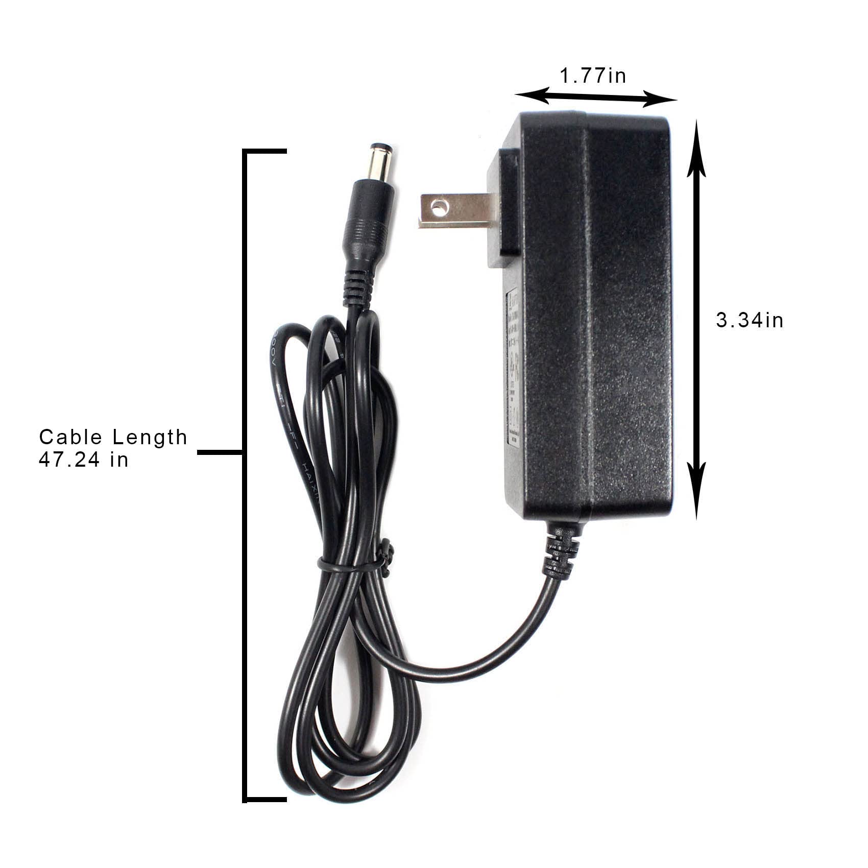 VSDISPLAY Power Adapter, AC 100-240V Input to 12V DC 2A Output, Power Supply, US Plug, with Plug 5.5x2.1 mm / 3.5x1.35 mm Fit SC24W-1202000U jhd-ap024u-120200ba-a, Fit for VSDISPLAY Controller Board