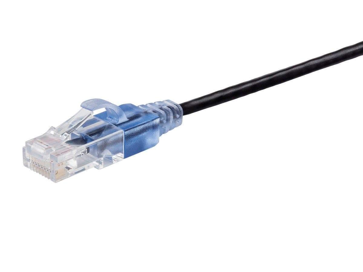 Monoprice Cat6A 20ft White 5-Pk Patch Cable UTP 30AWG 10G Pure Bare Copper Snagless RJ45 SlimRun Series Ethernet Cable