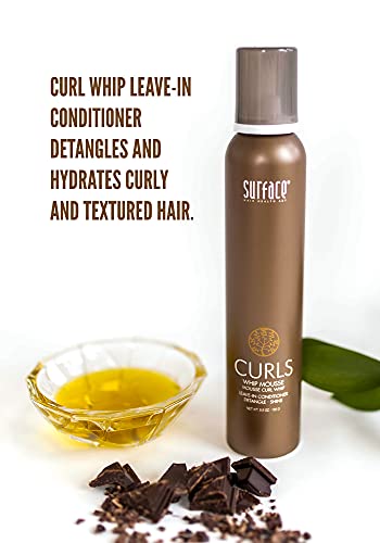 Surface Hair Curls Trio Box Set, Shampoo, Conditioner And Leave-In Conditioner For Healthy And Defined Curly And Wavy Hair, Vegan And Paraben Free