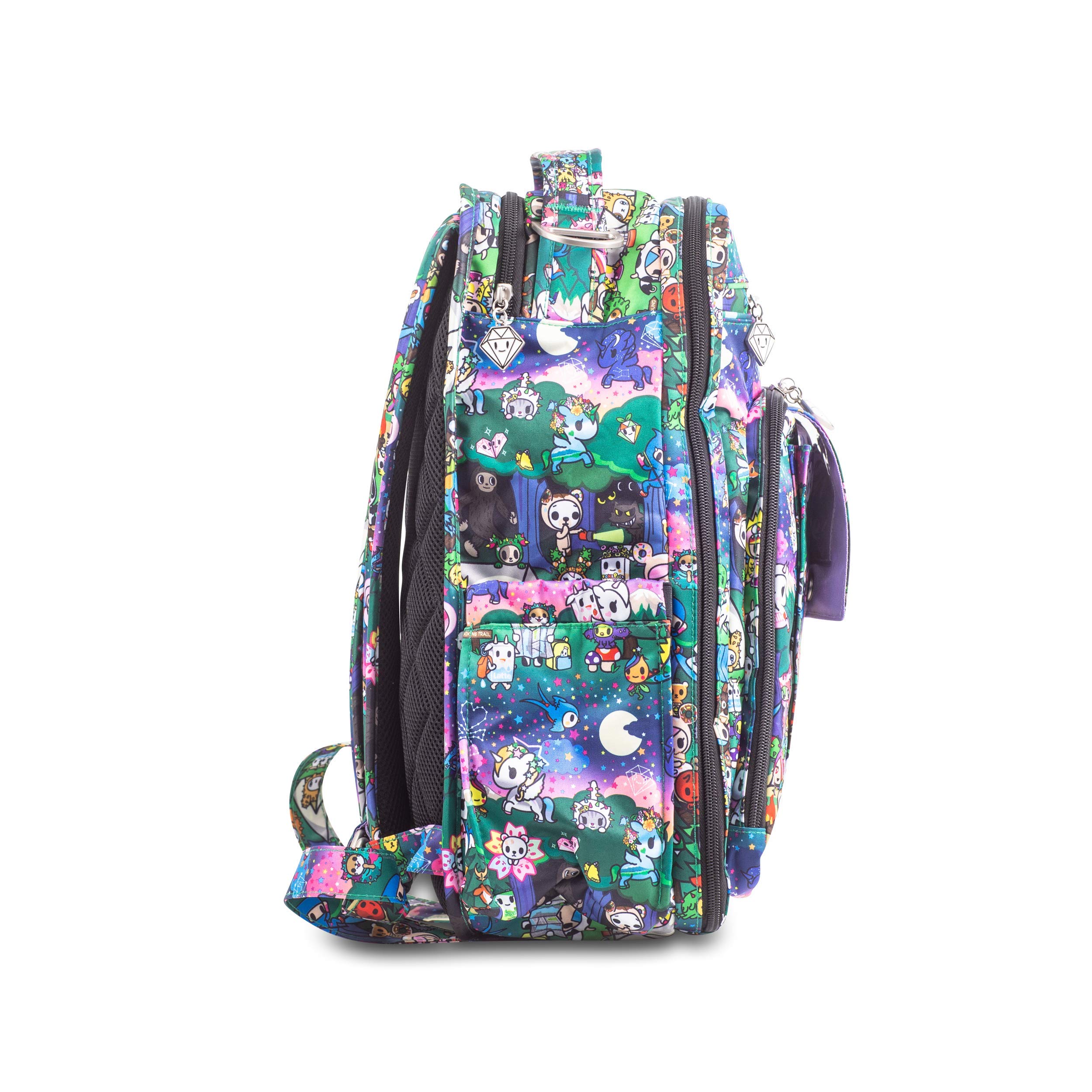 JuJuBe Be Right Back Unisex Travel Backpack, Diaper Bag with Memory Foam Changing Pad, Be Fashionably Organized Anywhere