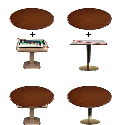 70cm-100cm Lazy Susan Large Wood Dining Table Turntable,Flat Polished Edge,Premium Round Circular Plate,Perfect Circle,tempered glass table top replacement (Color : Brown, Size : 80CM(31.5IN))