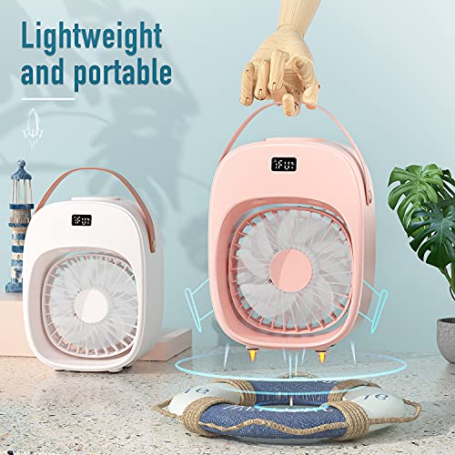 BNT Mini Air Conditioner,Upgraded Multifunction 3 in 1 Car Air Conditioner with Mist Sprayer, USB Mini Portable Air Conditioner for Room/Tent/Office/Bedroom/Car