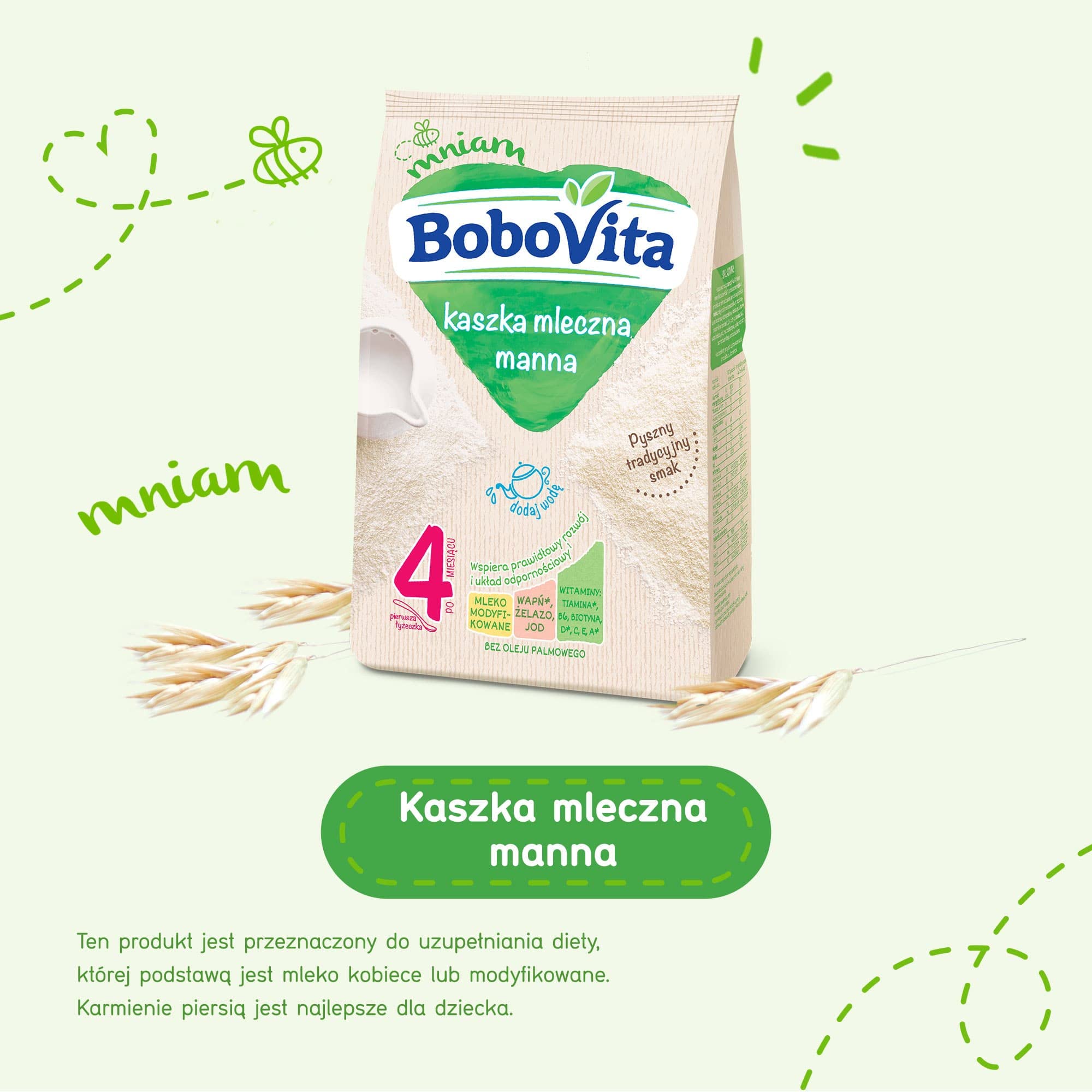 Bobovita Instant Milk Semolina (230g /8.1 Oz)