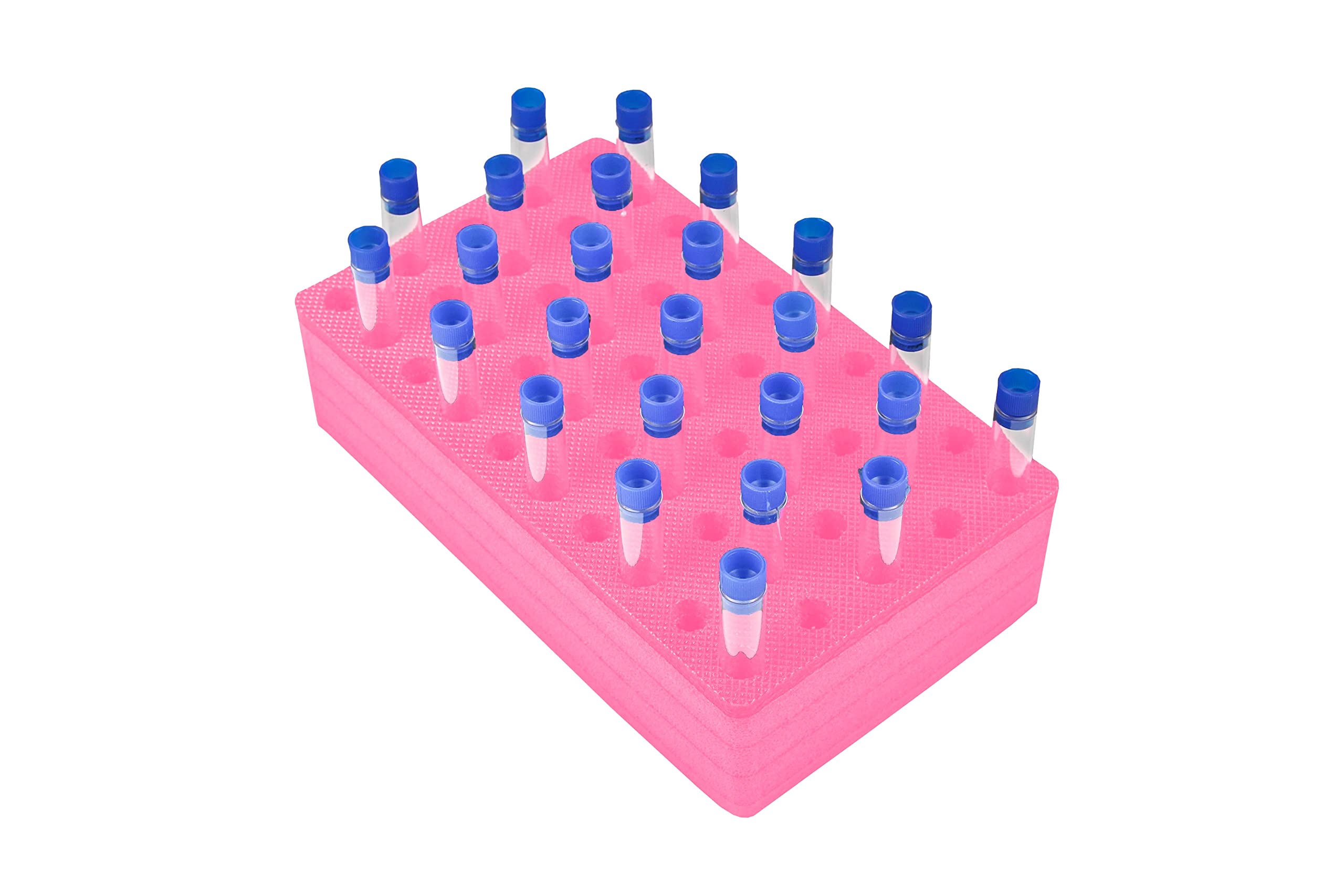 Polar Whale 10 Test Tube Racks Pink Foam Storage Rack Organizer Stand Transport Holds 50 Tubes Each Fits up to 12mm Diameter Tubes