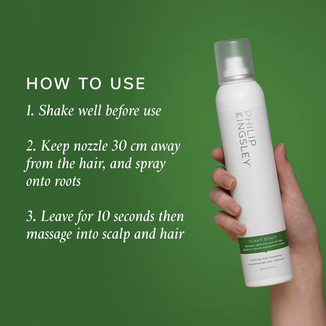 PHILIP KINGSLEY Soothing Dry Shampoo for Oily Scalps - Cleansing Care, Refreshes, Soothes, and Cools Hair, 6.76 oz.