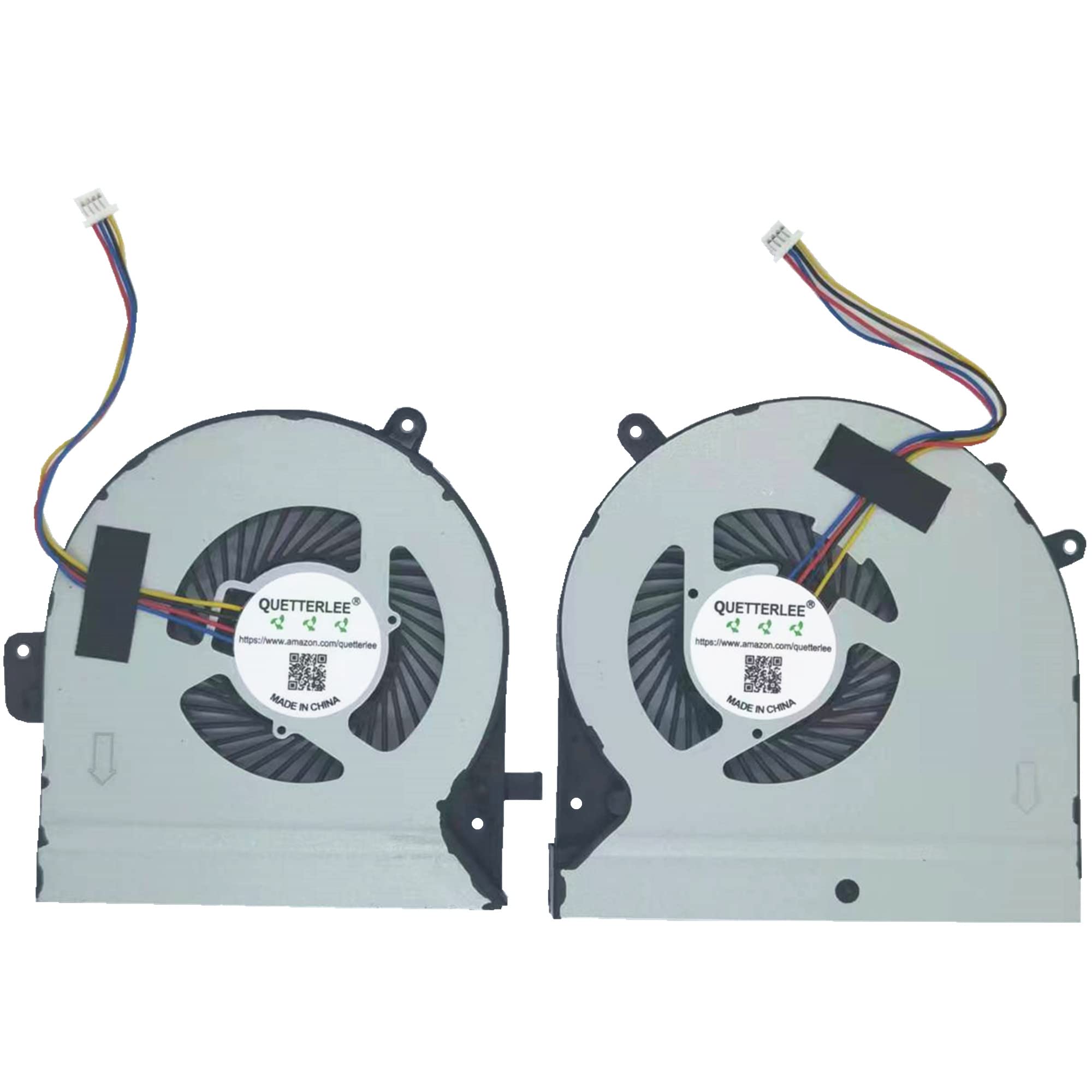 QUETTERLEE Replacement New Laptop CPU + GPU Cooling Fan for Asus ROG Strix GL502V S5VM FX60V ZX60VM FX502VM FX60VM Series EF75070S1-C530-S9A EF75070S1-C481-S9A 13N1-0SP0101 13N1-0SP0201 DC5V Fan