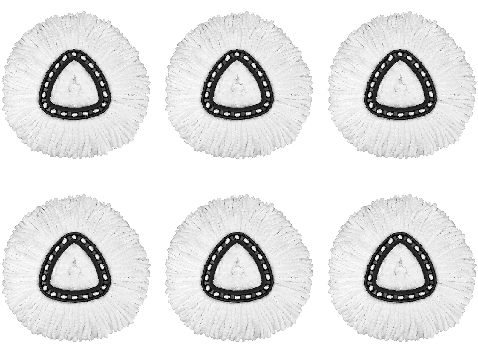 6 Pack Mop Replacement Heads for Spin Mop, Microfiber Spin Mop Refills, Easy Cleaning Mop Head Replacement