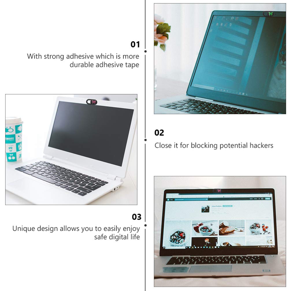 SOLUSTRE 9pcs Lens Cover Webcam Cover Cover Computer Tablet Cam Cover Limpiador De Tablet Privacy Cover Slide Heart-shaped Laptop Lens Cap Slideshow Slider Abs