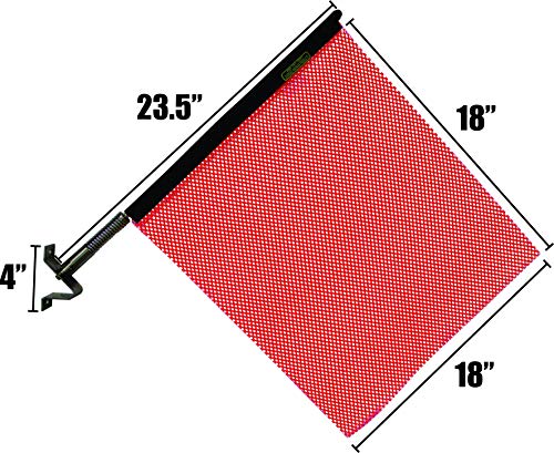Oversize Warning Products - Quickmount Flag and Bracket - Made in USA - Warning & Safety flag for Truck, Trailer and Pilot Cars (Red, 2 Pack)