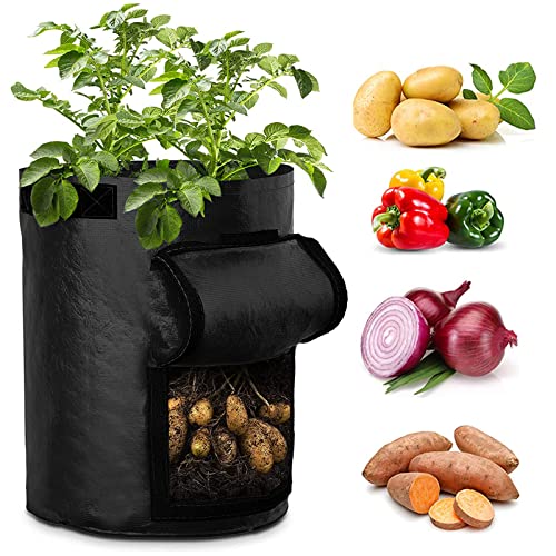 AIYINGYING Compost Bin Bag,Environmental Compost Bag Garden Waste Bin Homemade Organic Ferment PE Bag,10 Gallons Potato Grow Bag Outdoor Kitchen Waste Composter Bag Homemade Waste Disposal Bag