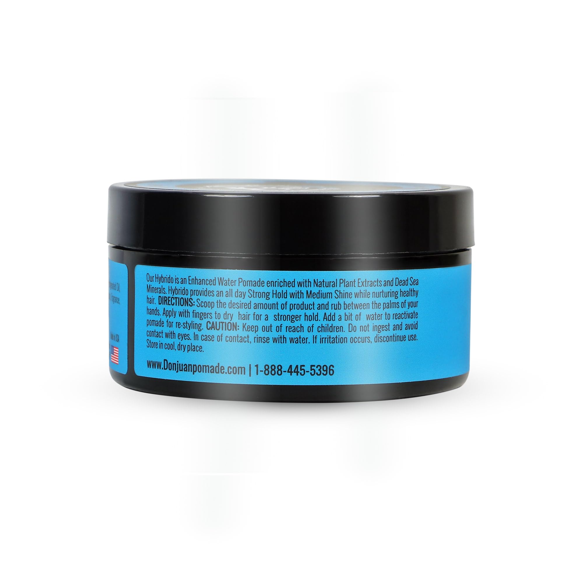 Don Juan Hybrido Pomade | Water Based | Strong Hold | High Shine | Natural Plant Extracts and Ocean Minerals | Summer Sea Breeze Scent, 4 oz.