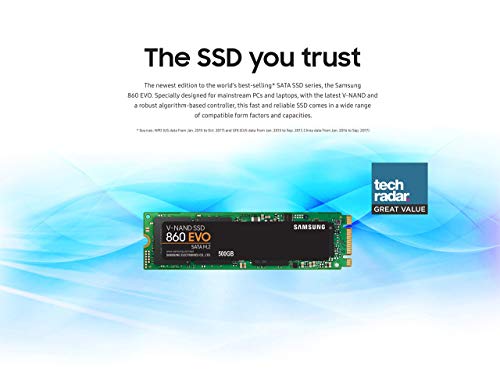 SAMSUNG 860 EVO SSD 1TB - M.2 SATA Internal Solid State Drive with V-NAND Technology (MZ-N6E1T0BW)