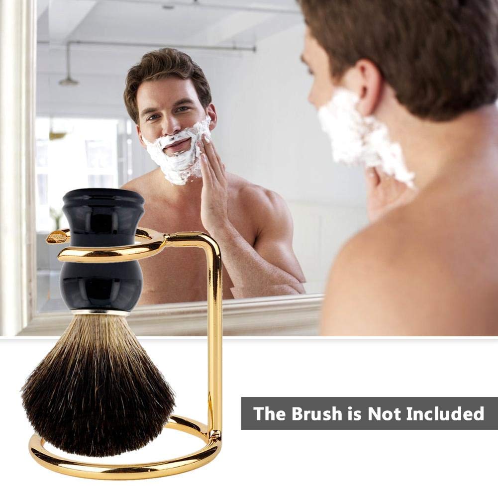Shaving Brush Stand, Brush Shaving Holder, Stainless Steel Stand Holder Lightweight Space Saver Shave Brush Stand for Daily Shaving and Barber Tool
