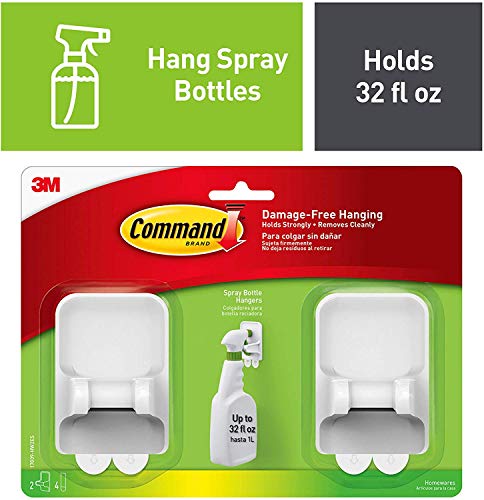 Command Spray Bottle Hangers Value Pack, 2-Hangers, 4-Large Strips (17009-HW2ES) (2)