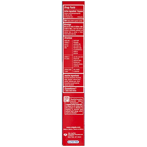 Colgate Cavity Protection Travel Toothpaste with Fluoride, ADA Accepted, TSA Approved Size - 2.5 Ounce (Pack of 6)