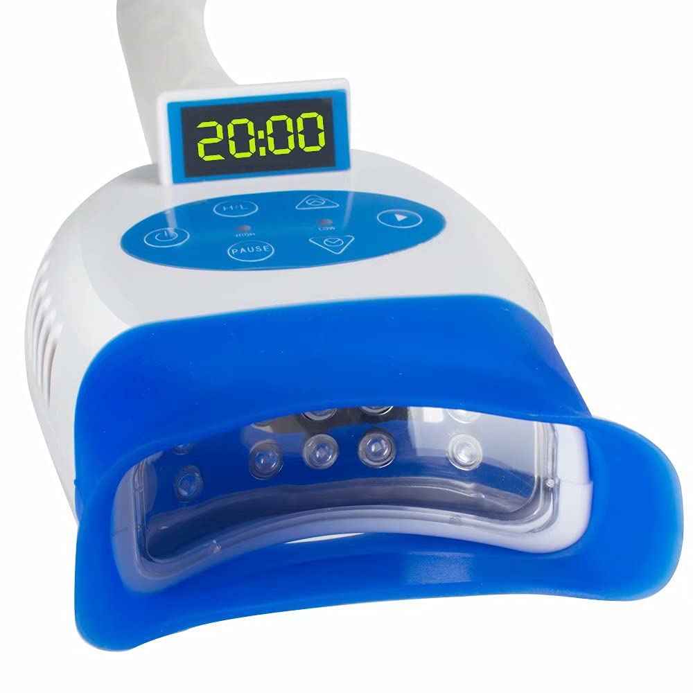 Enshey LED Teeth Whitening Light Dental Mobile Cold LED Light Lamp Bleaching Accelerator Holding on Table LED Teeth Whitening Machine, Ship from USA, 2-4 Days Delivery