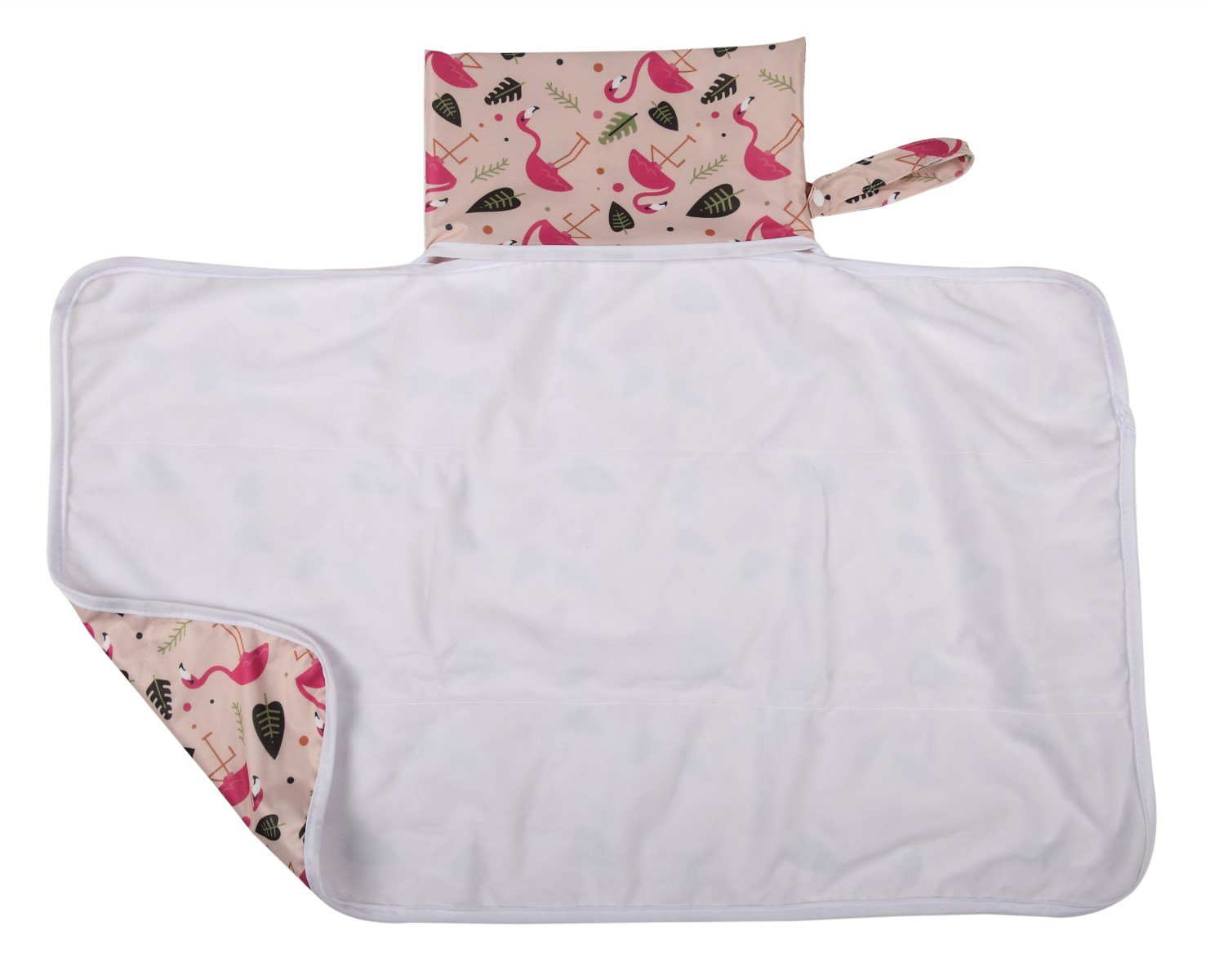 Sigzagor Baby Diaper Changing Mat Pad Portable Foldable Washable Compact Travel Nappy Waterproof Play Mat 30inx18.5in (Flamingo)