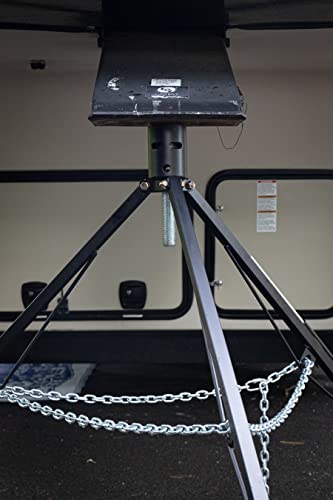 Camco Eaz-Lift Camper/RV 5th Wheel King Pin Tripod Stabilizer | Features Adjustable Height from 38.5" to 50" & 5,000 lb Certified Load Capacity | Folds for Easy RV Storage and Organization (48855)