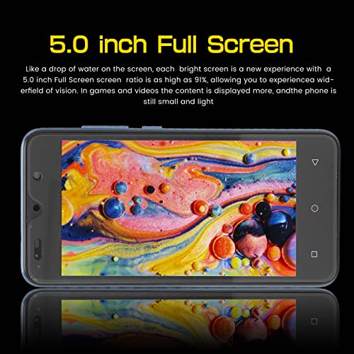 Bewinner S22 Unlocked Smartphone, 5.0in HD Screen 2GB RAM 32GB ROM Dual SIM Card 3G Cellphone with Face Recognition for Android 6.0(Light Blue)