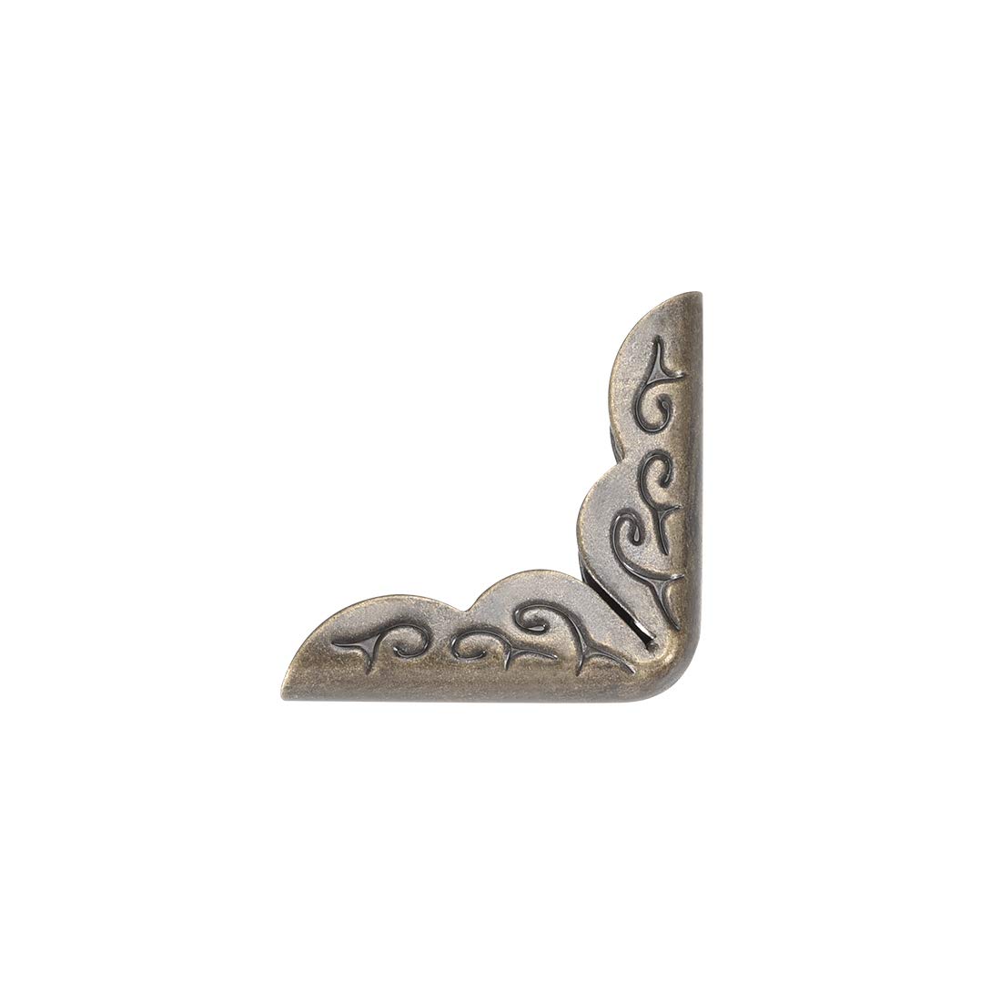 uxcell Metal Book Corner Protectors Edge Cover Guard 21x21x5mm Bronze Tone 100pcs