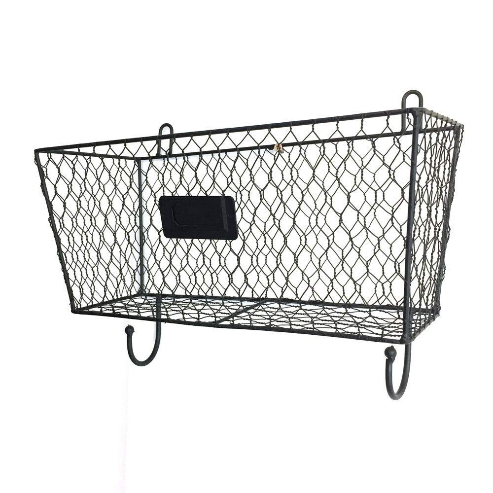 3pcs Wire Letter Mail Mount Metal Rack Basket Vintage Triple Organizer Black - shelves wall mounted - kitchen shelves - hanging basket - wire baskets - metal basket - hanging baskets - wall baskets