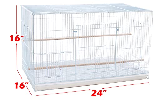 Lot of 6 Aviary Breeding Bird Finch Parakeet Aviary Canary Lovebird Budgie Flight Cage 24"x16"x16"H (White)