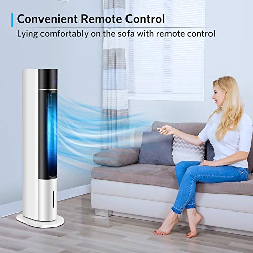 Air Choice Swamp Cooler Fan, Oscillating Evaporative Air Cooler for Room, Portable Air Conditioner, Instant Cool & Easy Use, 3 Modes & 3 Speeds,12H Timer, 2 Ice Boxes, Remote Control for Room & Office