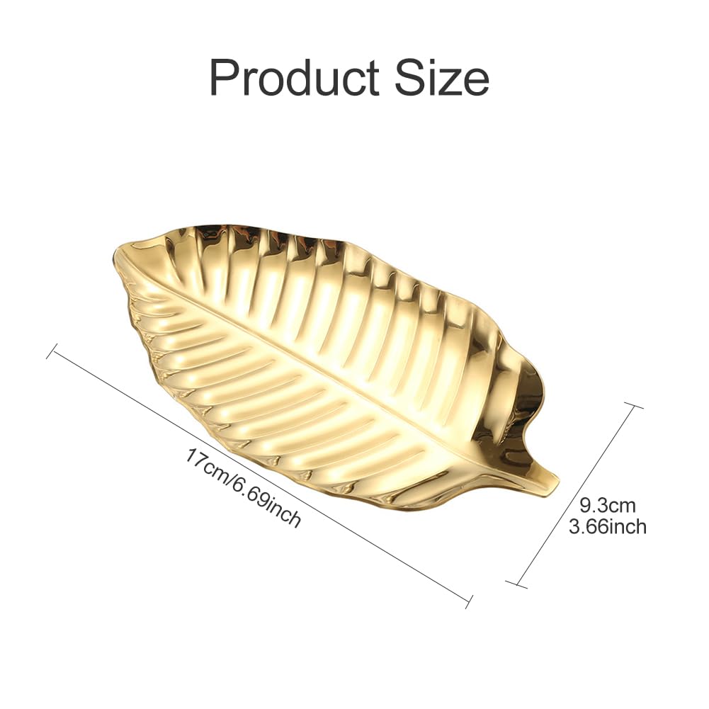 Gold Spoon Rest for Kitchen Counter, Leaf Spoon Rest Stainless Steel Spoon Holder for Stove Top, Spatula Spoon Ladle Utensil Holder Brings a Natural Touch to Your Kitchen(Gold Color)