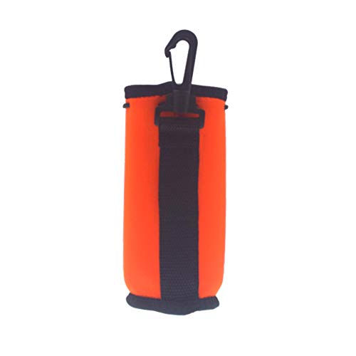 E - Living 500ML (16.9 OZ) Neoprene Water Bottle Drawstring Cooler/Coolie / Cover/Insulator / Holder/Huggie / Sleeve - 3Pack (13 Colors) (red+black+orangee)