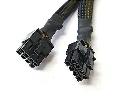 AYA 7" (7-inch) 8-Pin EPS-12V Male to Dual 8-Pin EPS-12V Female Y Splitter Cable 18AWG