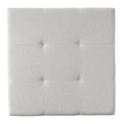 Christopher Knight Home Carlsbad Fabric Storage Ottoman, Light Grey 35.00”D x 35.00”W x 18.50”H