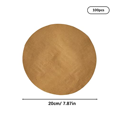 Air Fryer Paper Steaming Pad Baking Barbecue Snack Bread Paper Oil Proof Paper Avoid Stick Paper 20cm100 Sheets of Parchment Paper Air Fryer Tray for Oven Stainless Steel (Multicolor, One Size)