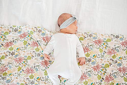 Large Premium Knit Baby Swaddle Receiving Blanket "Olive" by Copper Pearl