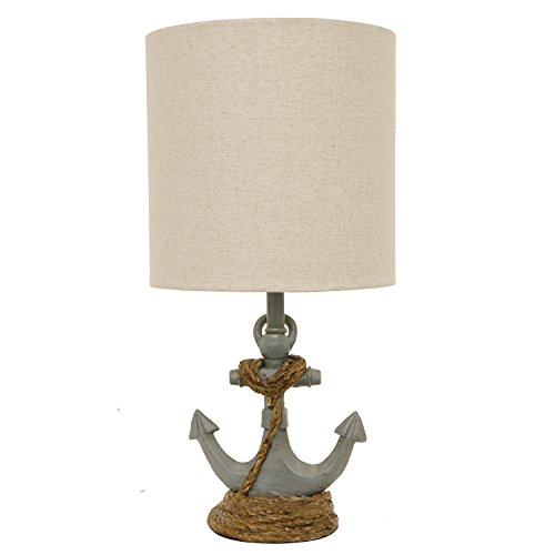 Decor Therapy Saylor Anchor Accent Lamp, Antique Iced Blue