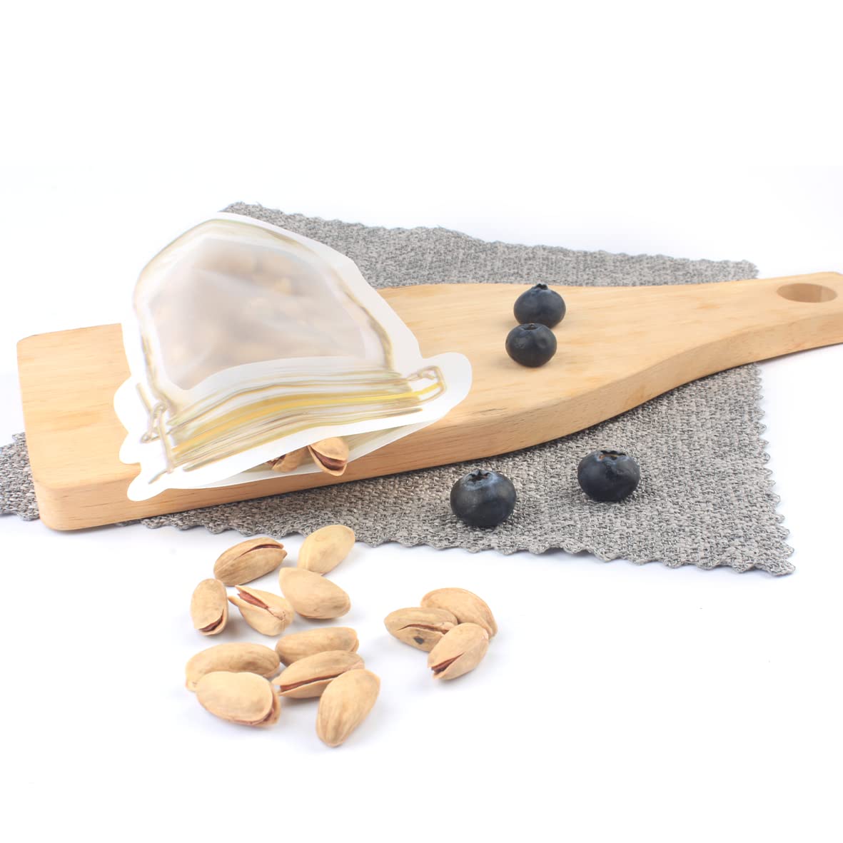 30Pcs Mason Jar Ziplock Bags-Size:15 * 9.5cm- Reusable Airtight Seal Food Storage Bags for Kitchen,Camping,Travel By Amber&Sean(Small)