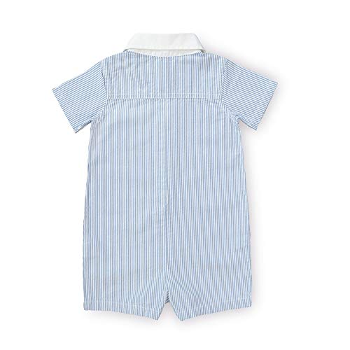 Hope & Henry Layette Organic Cotton Woven Button Front Romper