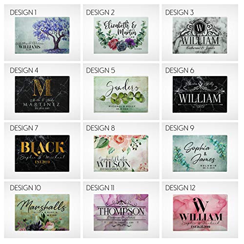 Personalized Cutting Board - 12 Designs, Glass Cutting Board - Wedding Gifts for Couples, Housewarming Gifts, Gift for Parents and Grandma, Kitchen Sign - Large Rectangle