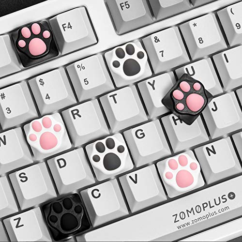 Custom Gaming Keycaps Machinery Keyboard keycaps Cat paw Shape ABS Base for ESC Key, Cat Claw for Cute Keyboard (Black/Pink)