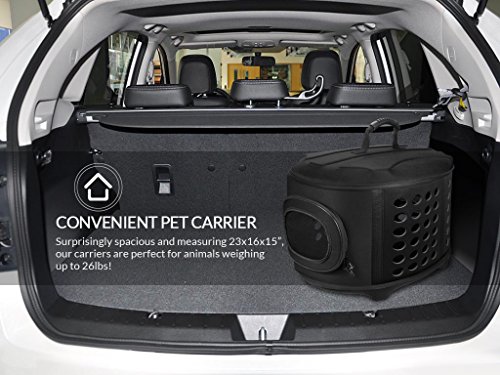 FRiEQ 23-Inch Large Hard Cover Pet Carrier - Pet Travel Kennel for Cats, Small Dogs & Rabbits