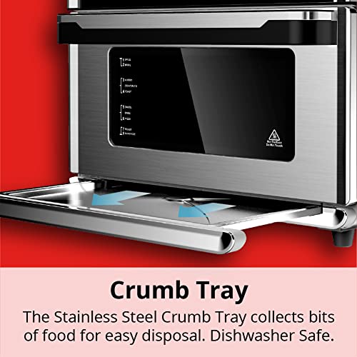 Aria 30 Qt. Touchscreen Toaster Oven with Recipe Book, Brushed Stainless Steel