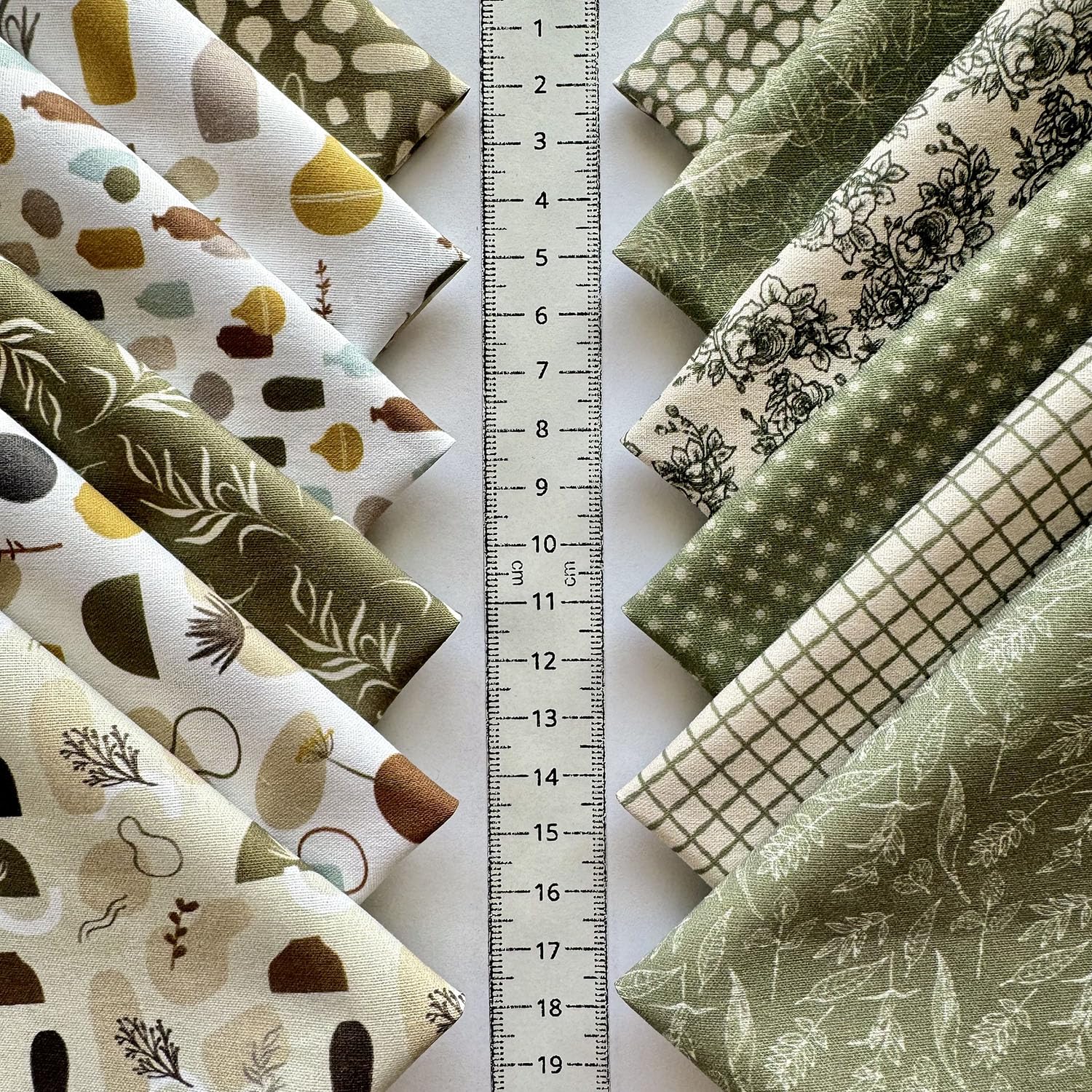 Precut Quilting Fabric Squares β 100% Cotton 60pcs 8 x 8 inches (20cm x 20cm) Sewing Fabric Bundle for Patchwork and Crafts, Turkish Cotton (Eco Style, #10)