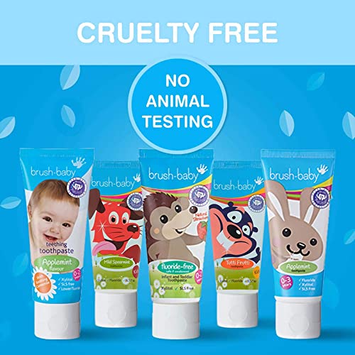 Brush-Baby Baby & Toddler Toothpaste (0-3Yrs) β Gentle Apple Mint Flavour (50ml)