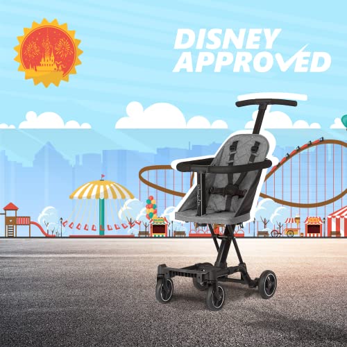 Dream On Me Lightweight And Compact Coast Rider Stroller With One Hand Easy Fold, Adjustable Handles And Soft Ride Wheels, Grey
