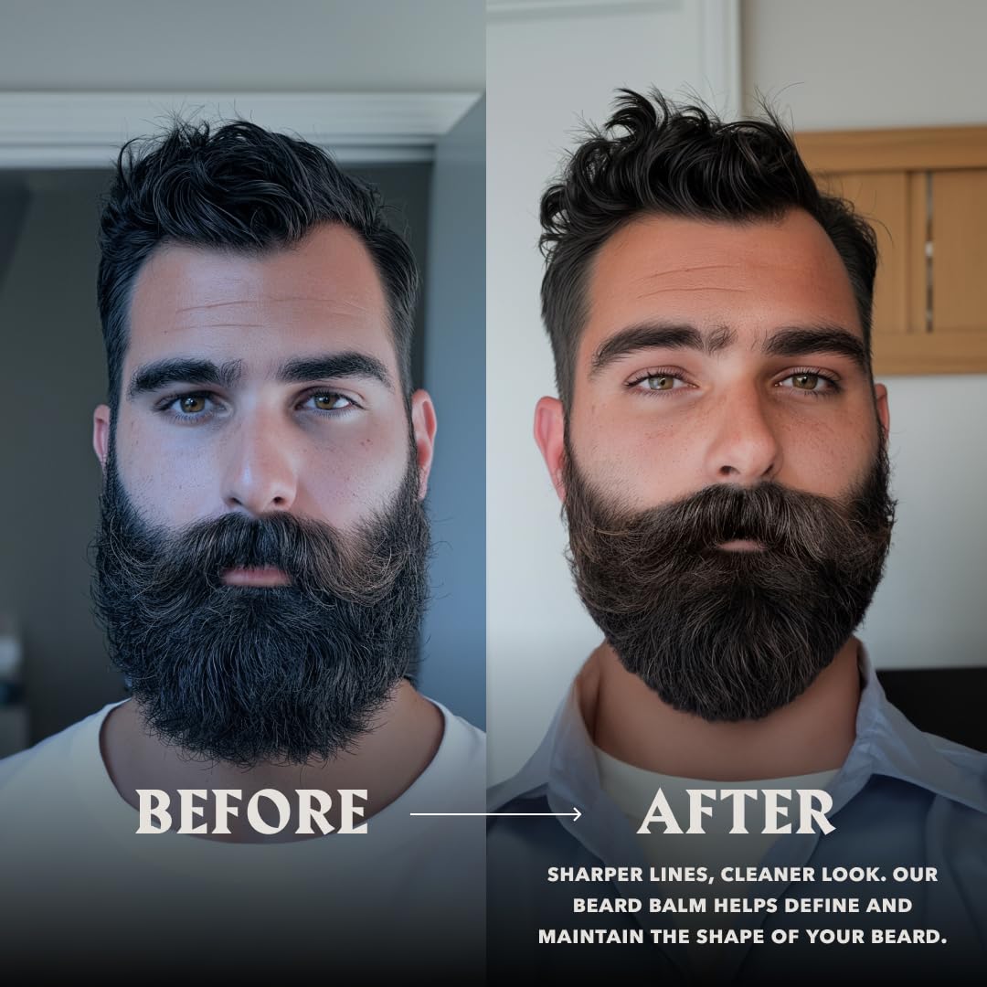 Striking Viking Beard Balm for Men - Citrus Scented Beard Styling Balm (2 oz) - Made With Argan & Jojoba Beard Oils - Style, Strengthen & Soften Beards - Leave In Beard Cream for Men